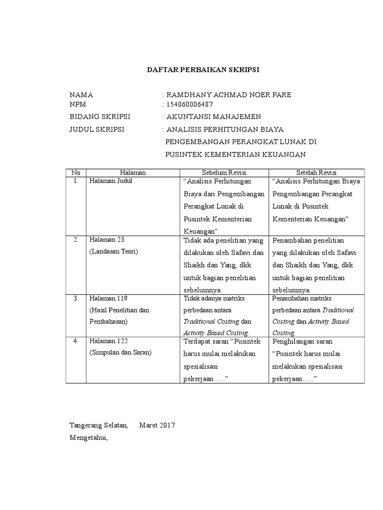 Skripsi Perbaikan | PDF