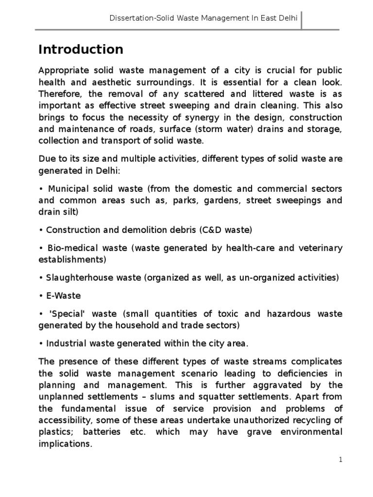 Solid Waste Management | PDF | Municipal Solid Waste | Waste Management