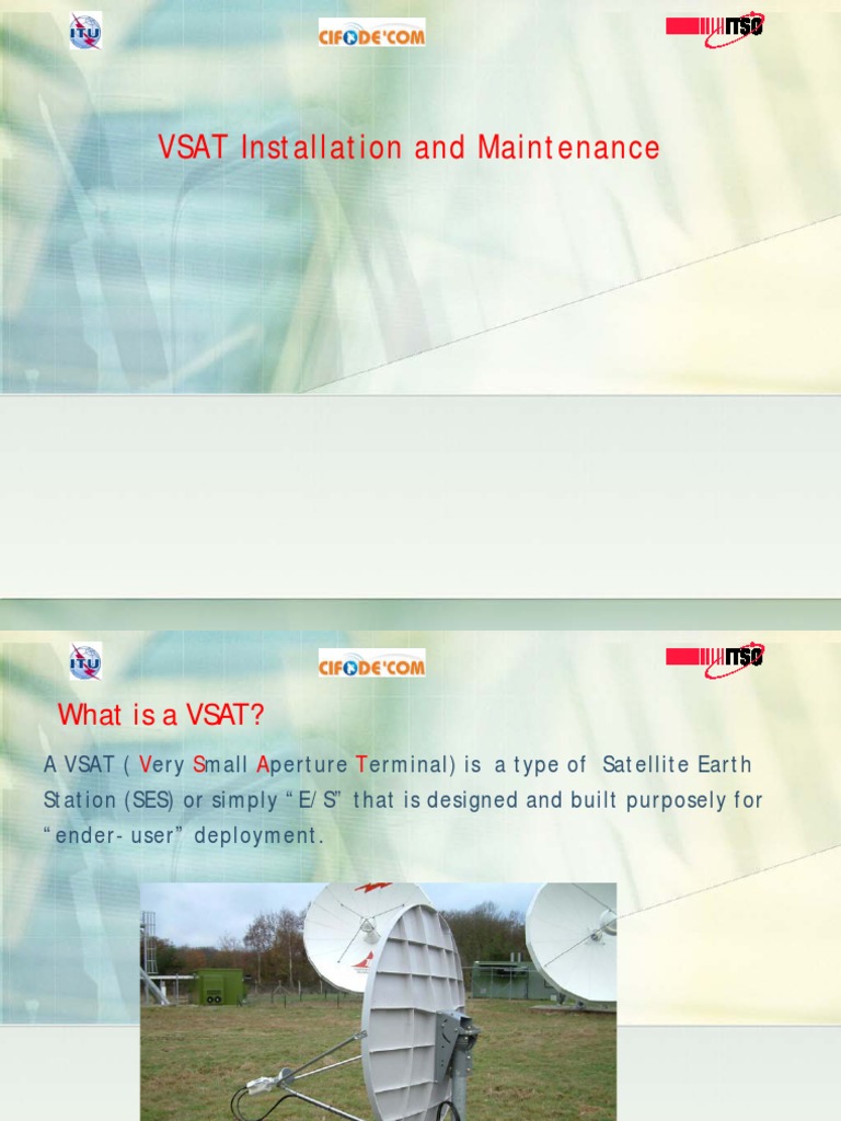 VSAT Installation Guide and Checklist | PDF | Very Small Aperture ...