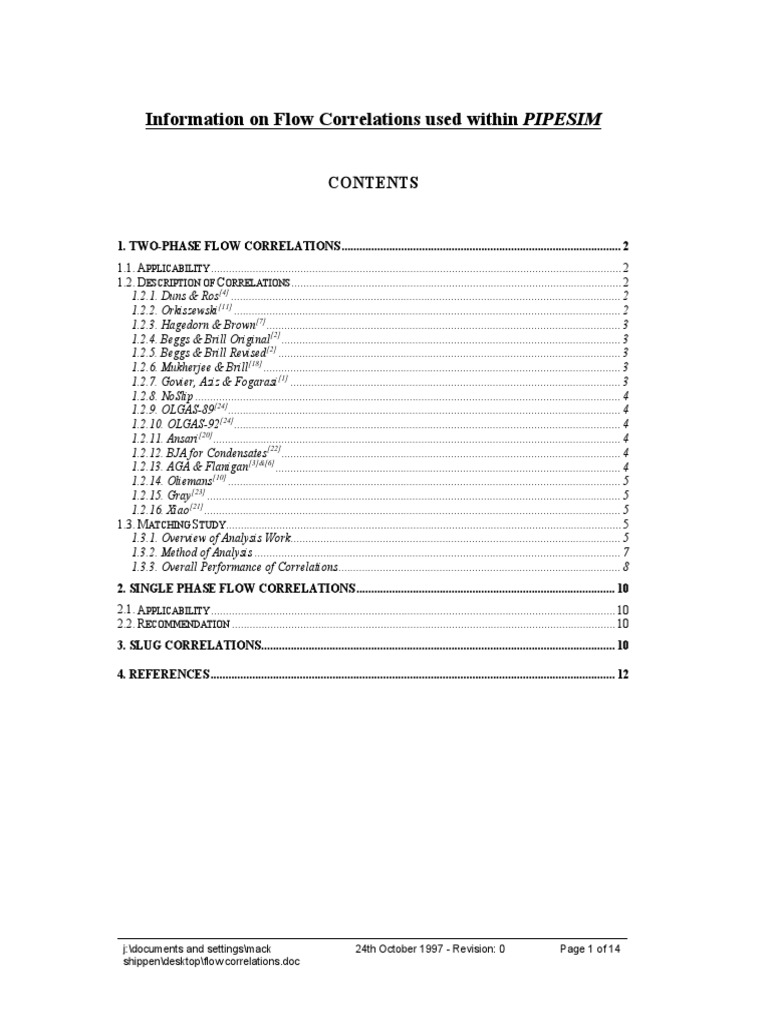 Flow Correlation Selection PDF | PDF | Fluid Dynamics | Flow Measurement