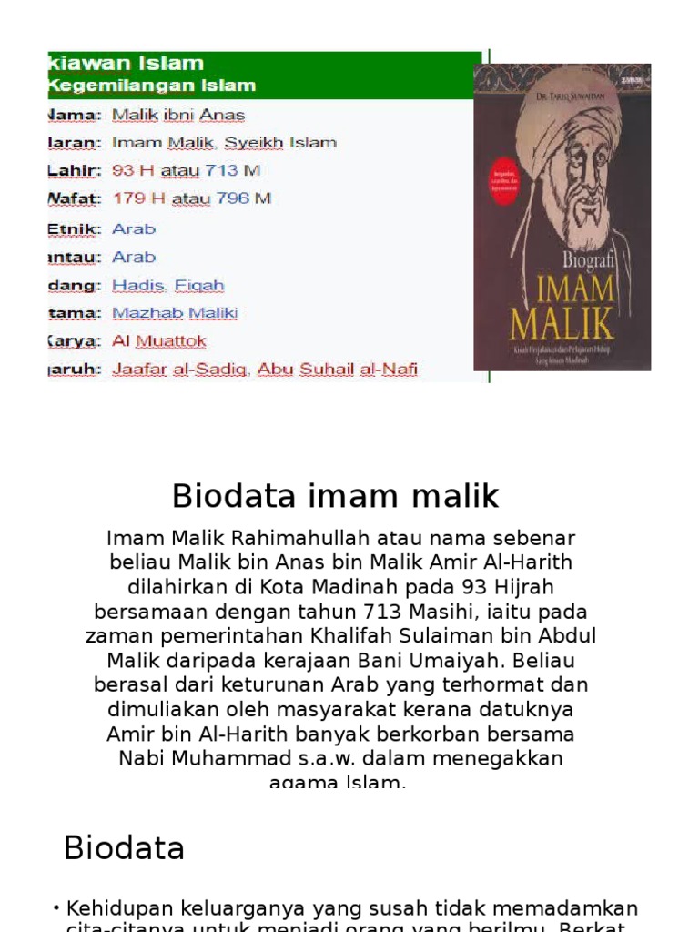 Biografi Lengkap Imam Malik | PDF