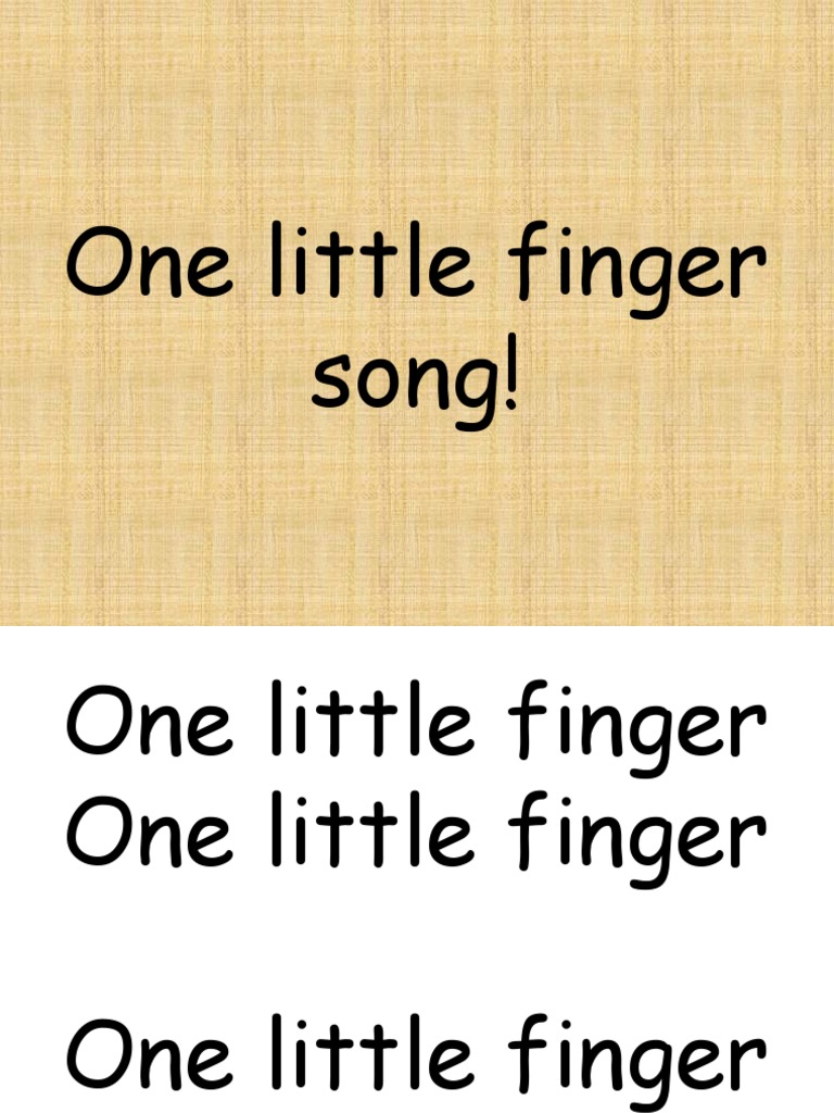 One Little Finger Song: An Interactive Children's Fingerplay About ...