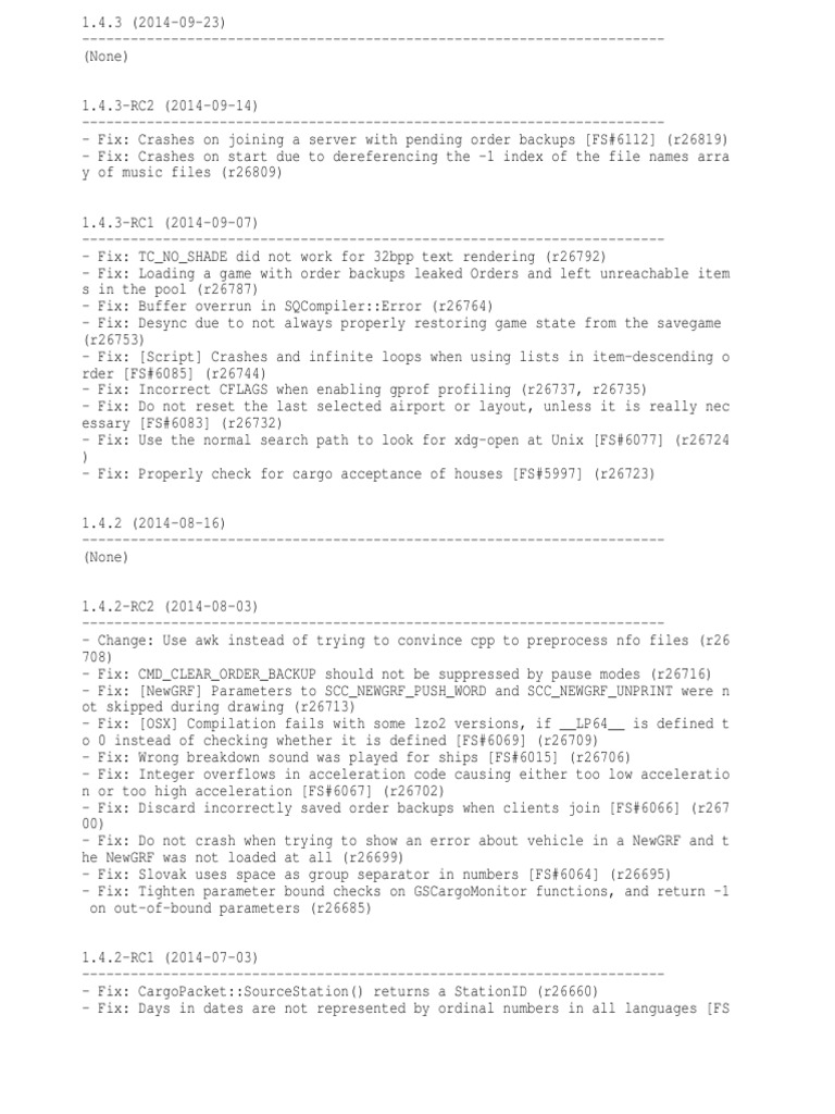 Change Log | PDF | Mac Os | String (Computer Science)