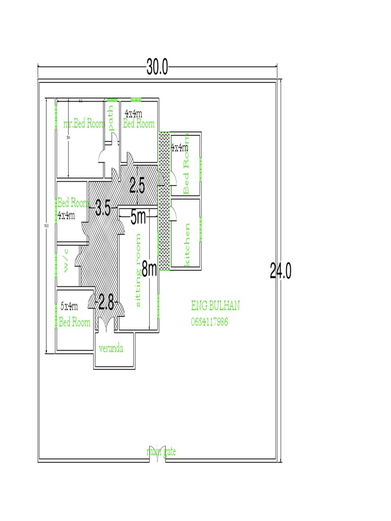 4x4 Meter Bedroom Layout Plan | PDF