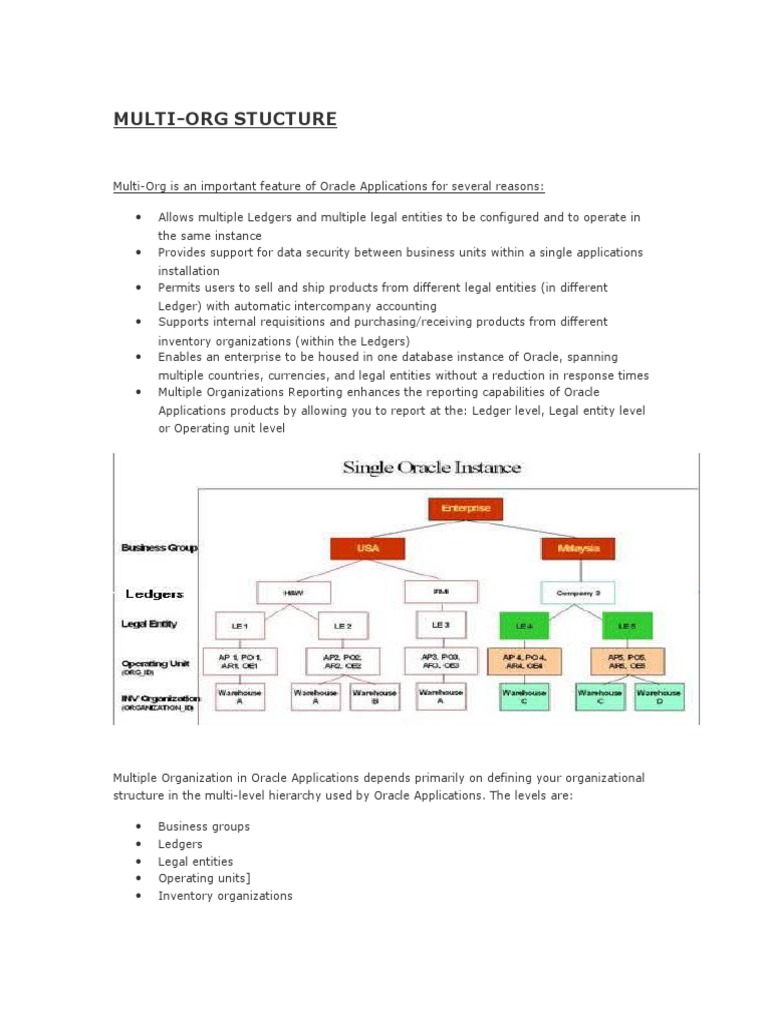 Multi Org Structure | PDF | Oracle Database | Inventory