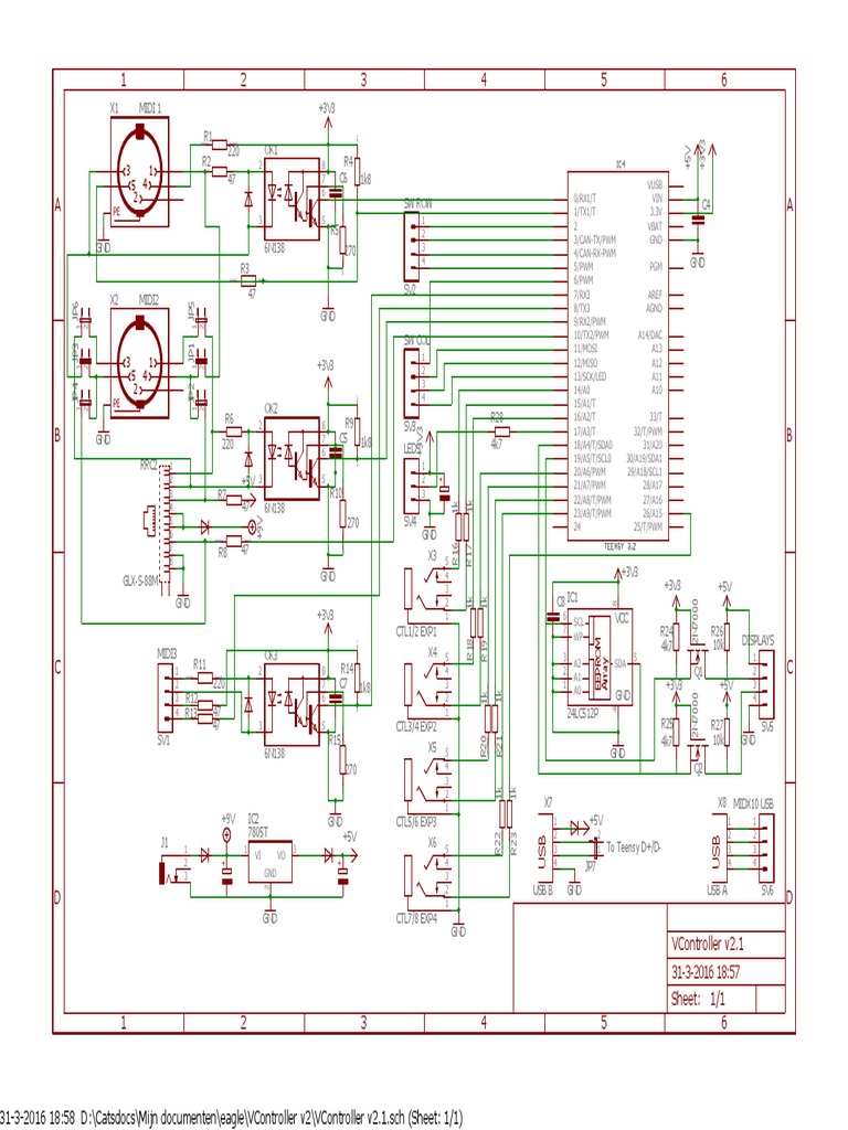 VController v2.3 Schematic | PDF | Sports