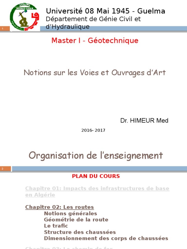 Chapitre 2 Les Routes | PDF | Transport routier | Transport