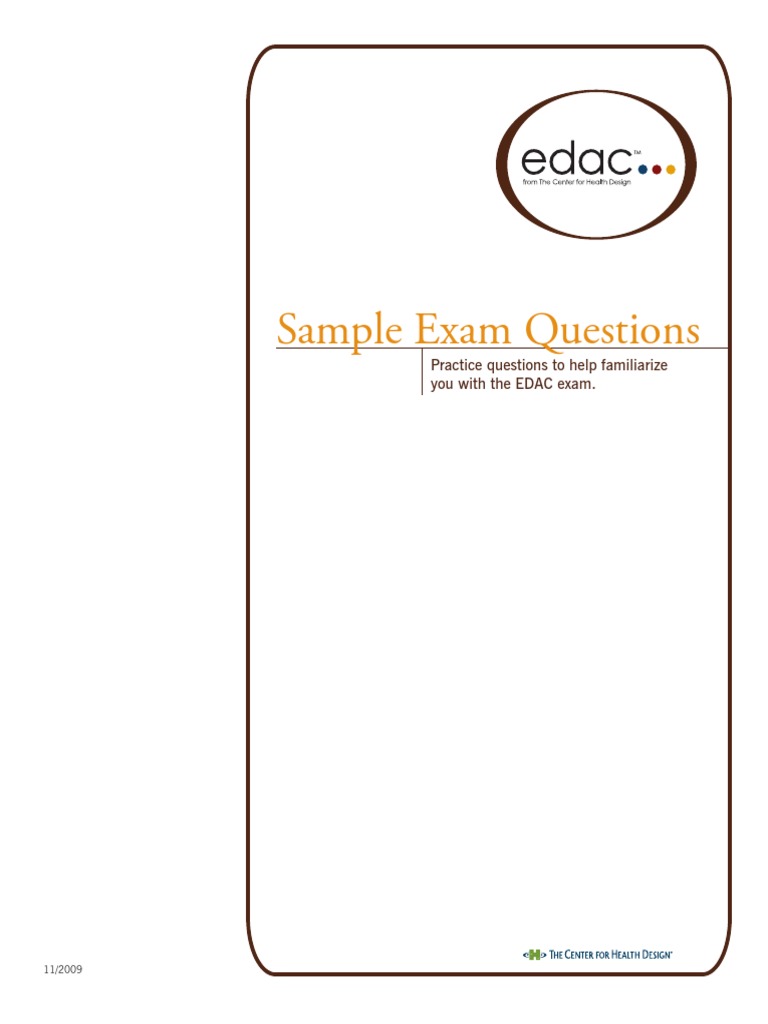 EDAC SampleExam09 WEB 001 PDF | PDF | Test (Assessment) | Evidence ...