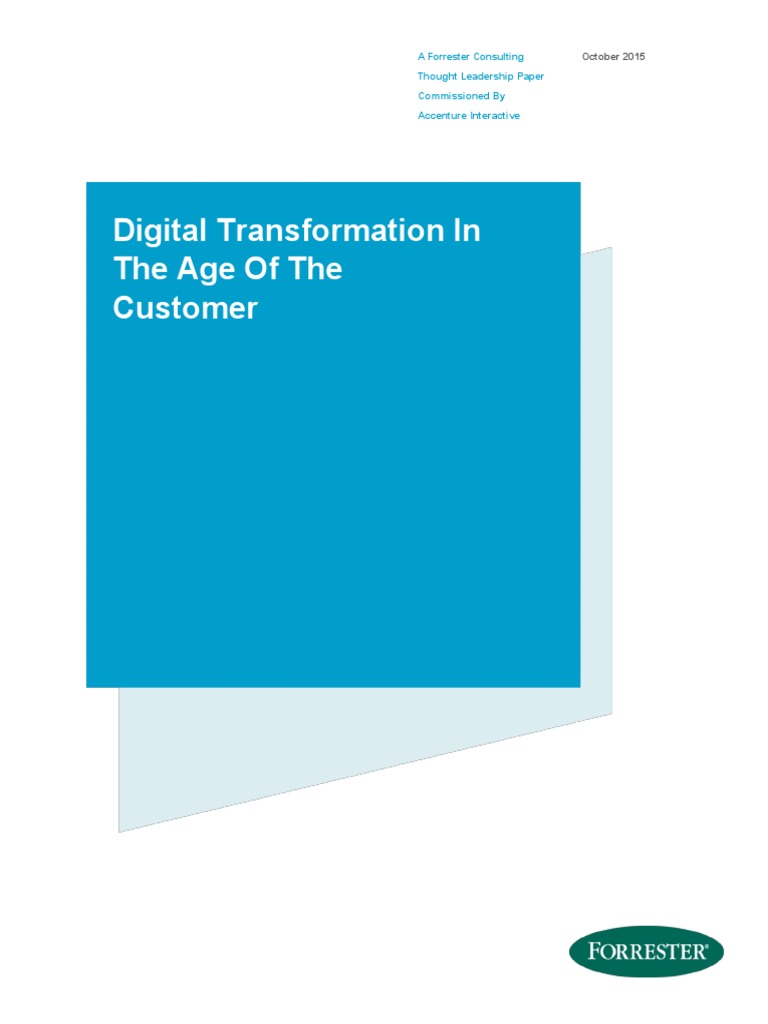 Accenture Digital Transformation in The Age of The Customer | PDF ...