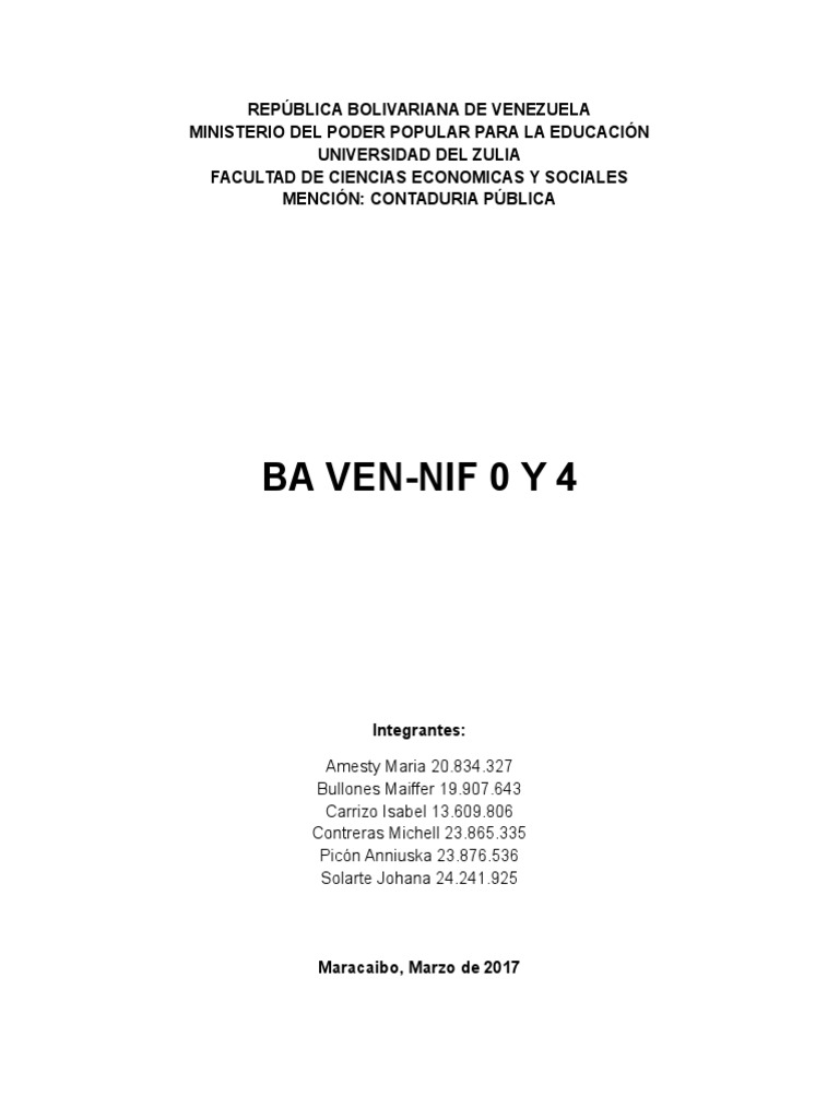 Ba Ven Nif 0 y 4 | PDF | normas internacionales de INFORMACION ...