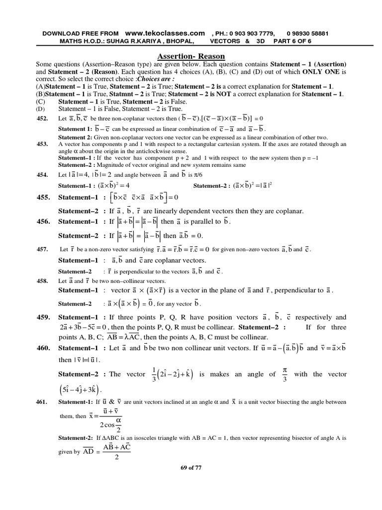 73 VECTOR & 3D PART 6 of 6 PDF | PDF | Line (Geometry) | Plane (Geometry)