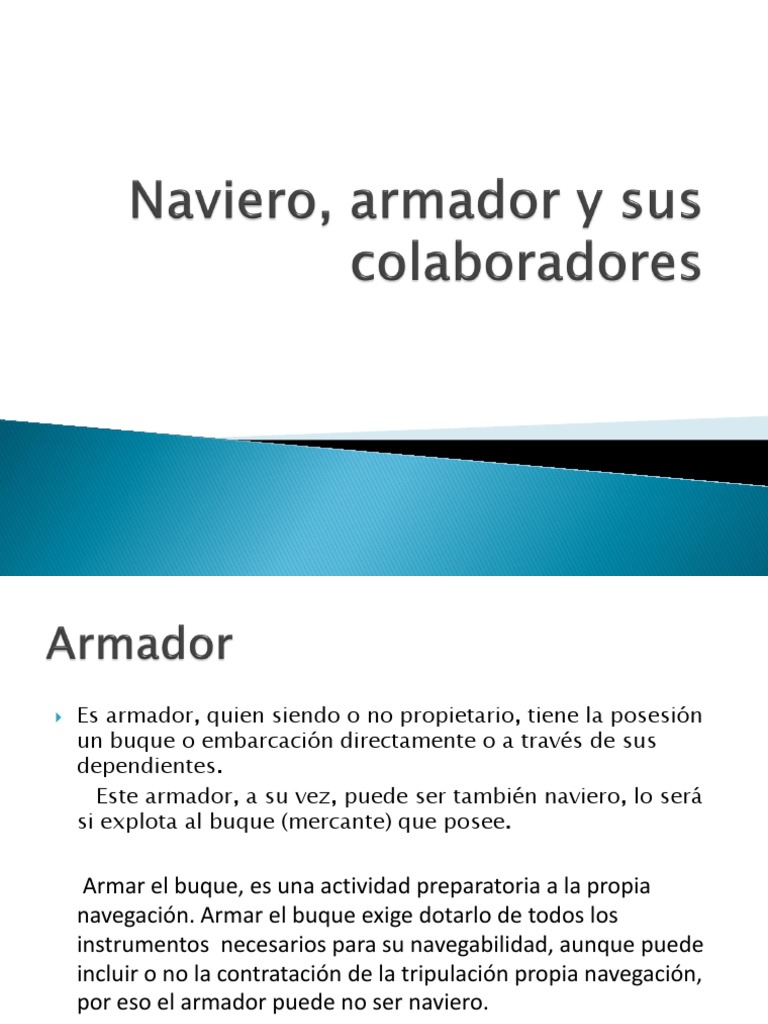 Definición y funciones del armador de buque | PDF | aduana | Buques