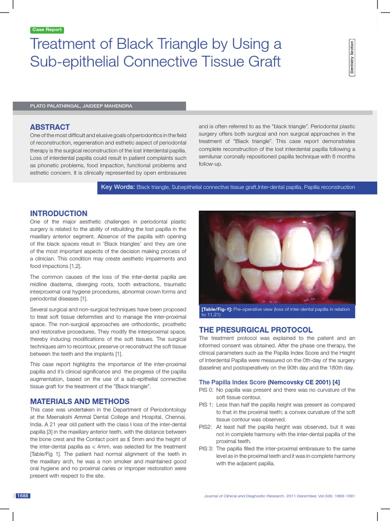 Black Triangle PDF | PDF | Periodontology | Surgery