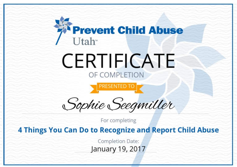 Abuse Certificate | PDF