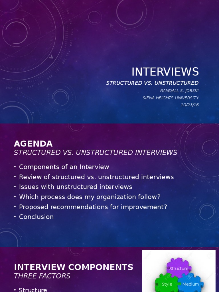 Interviews - Structured Vs Unstructured | PDF | Interview | Applied ...