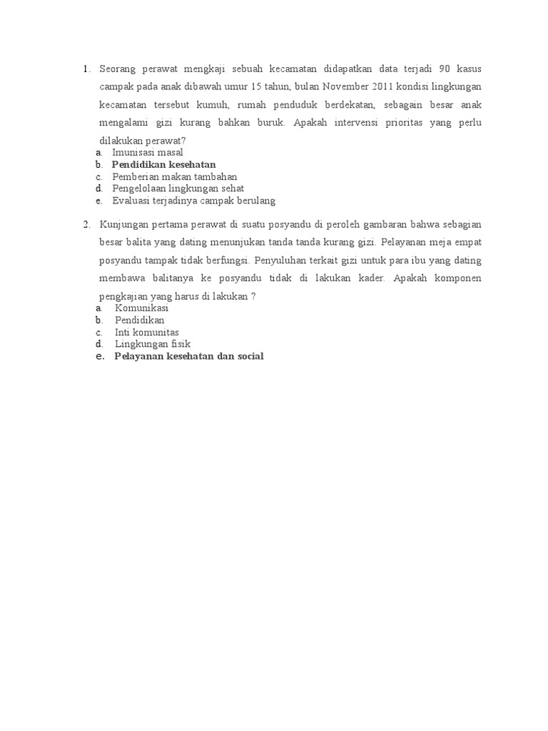 Soal Kasus Komunitas Pdf