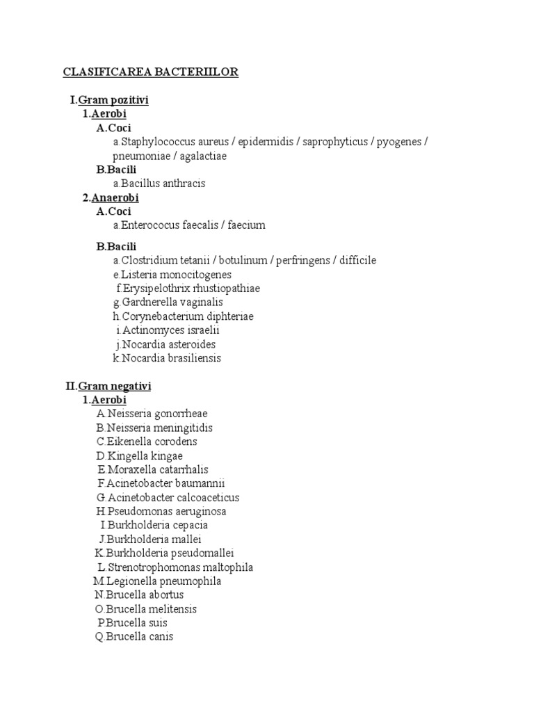 Clasificarea Bacteriilor | PDF