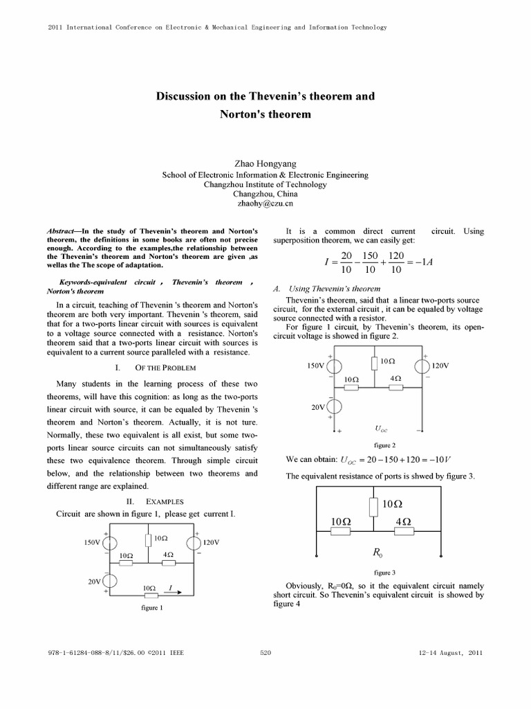 Thevenin & Norton Theorems | PDF | Electrical Network | Electrical Circuits