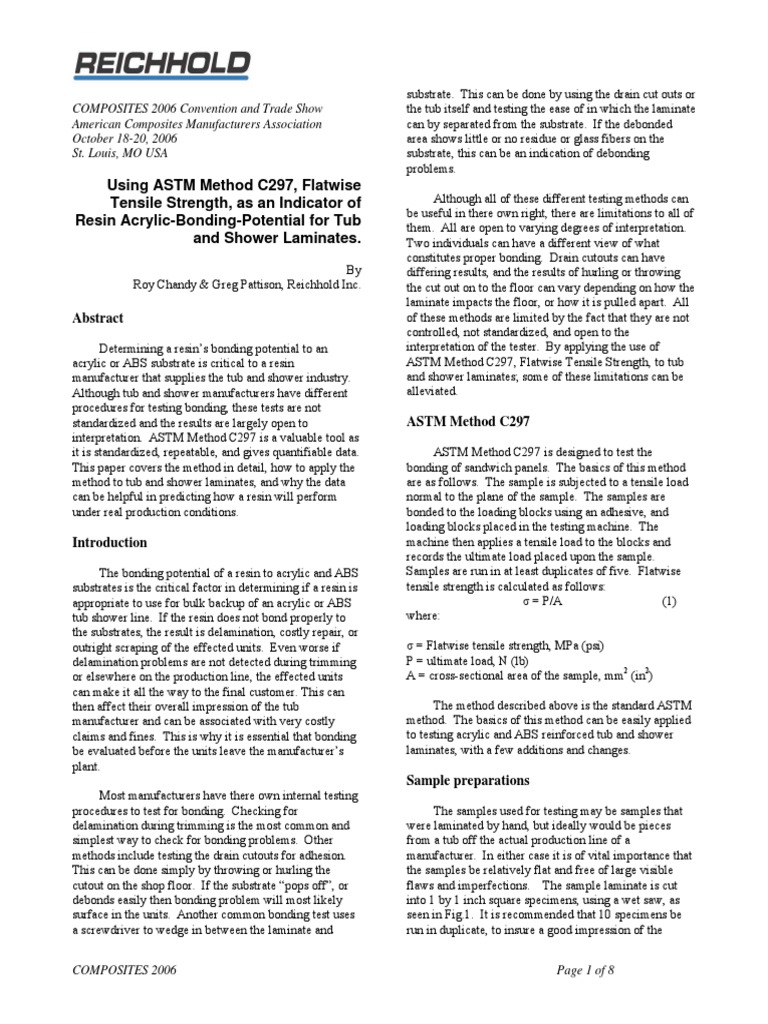 Astm c297 | PDF | Adhesive | Ultimate Tensile Strength
