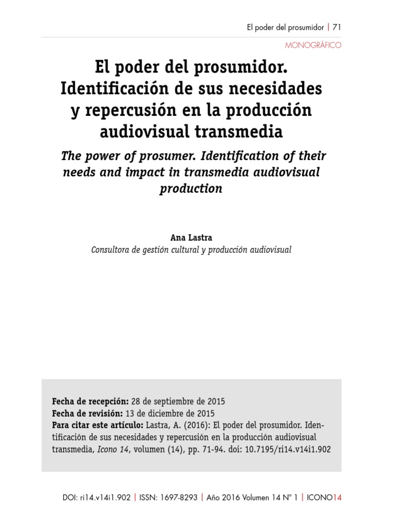 El Poder Del Prosumidor | PDF | Comunicación | Science