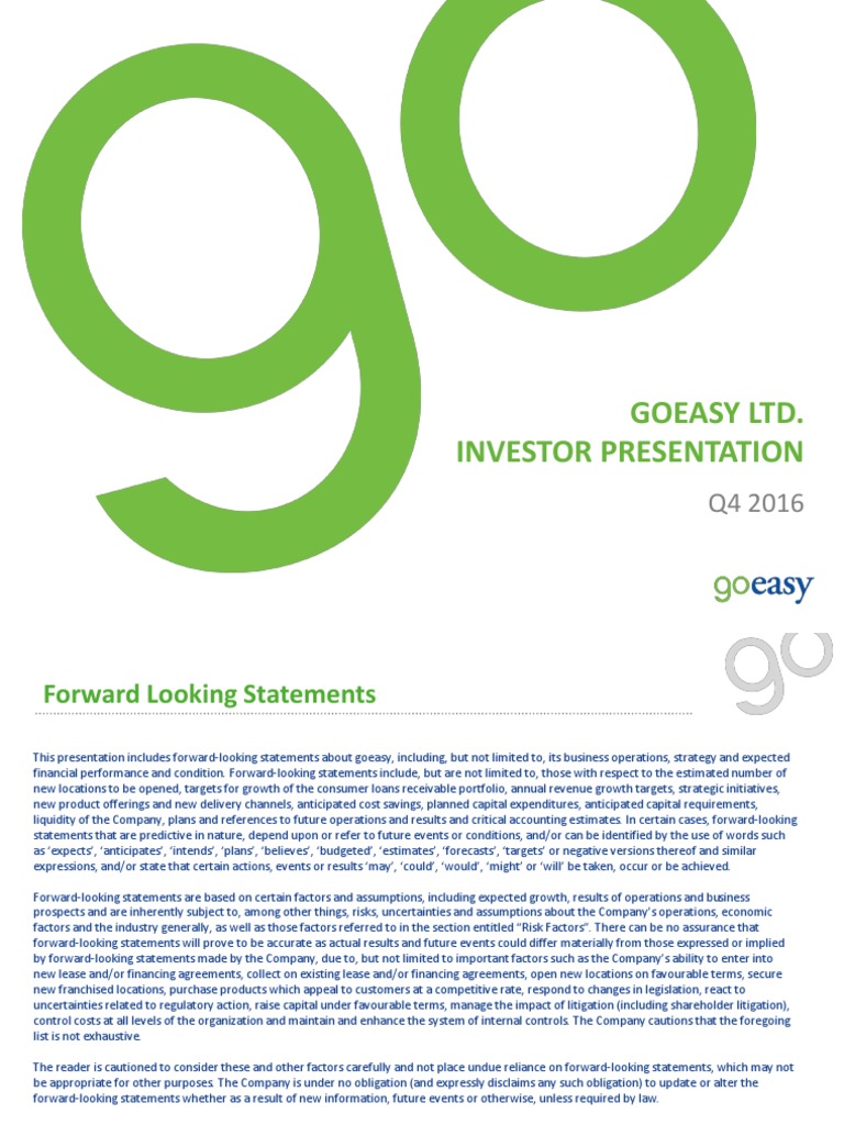 Goeasy | PDF | Equity (Finance) | Loans