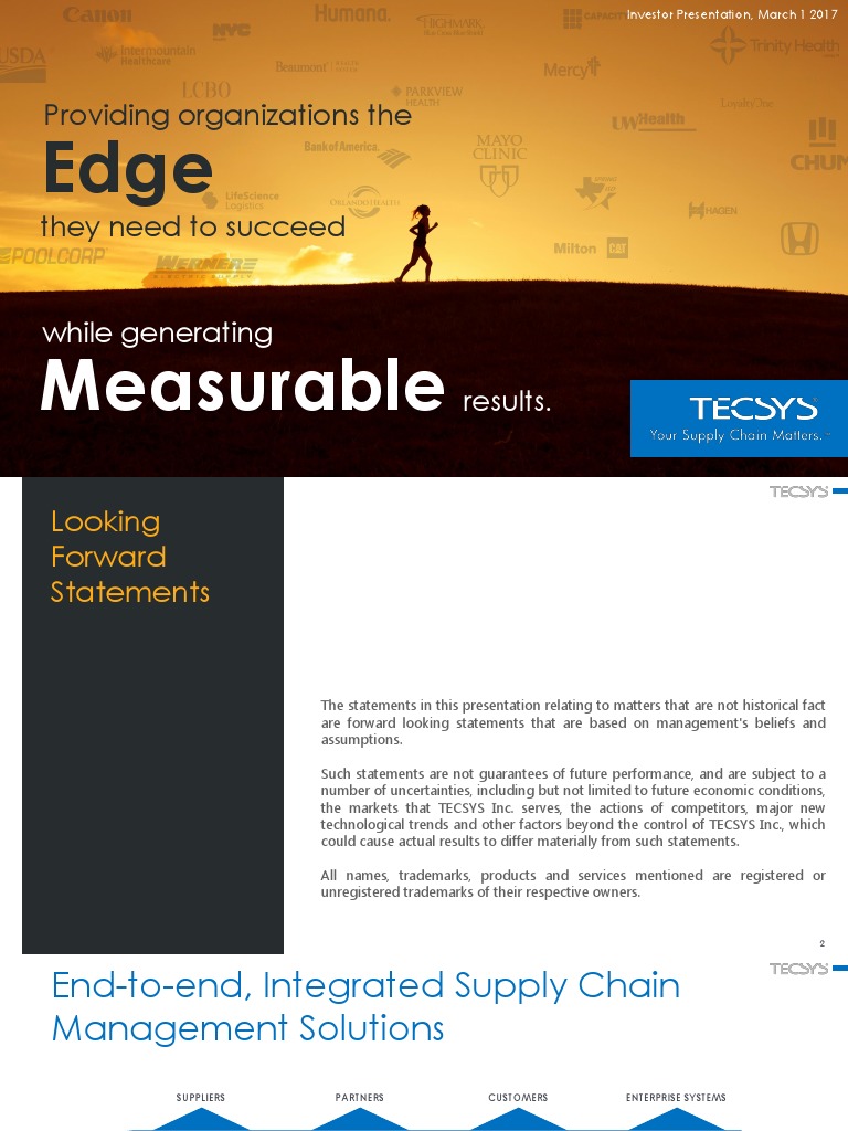 TECSYS | PDF | Supply Chain Management | Supply Chain