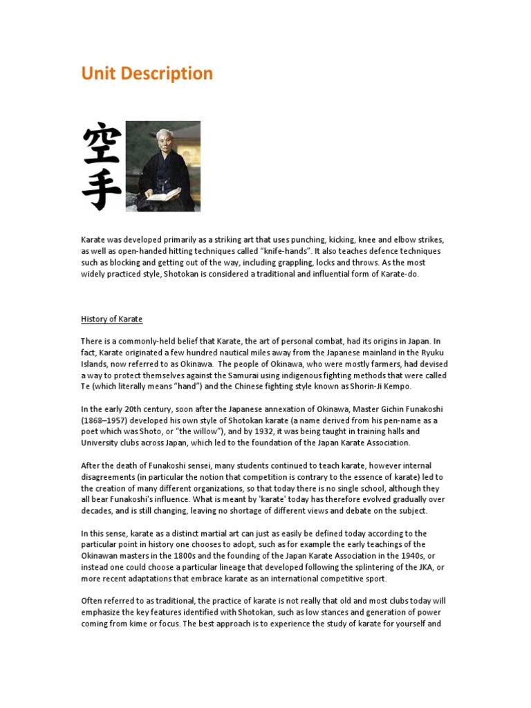 Introduction To Karate Pdf Karate Shotokan
