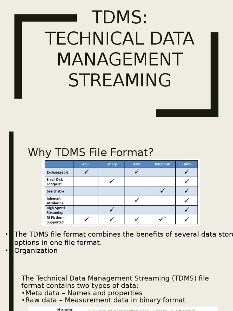 TDMS File Format Explained | PDF | Computers | Technology & Engineering
