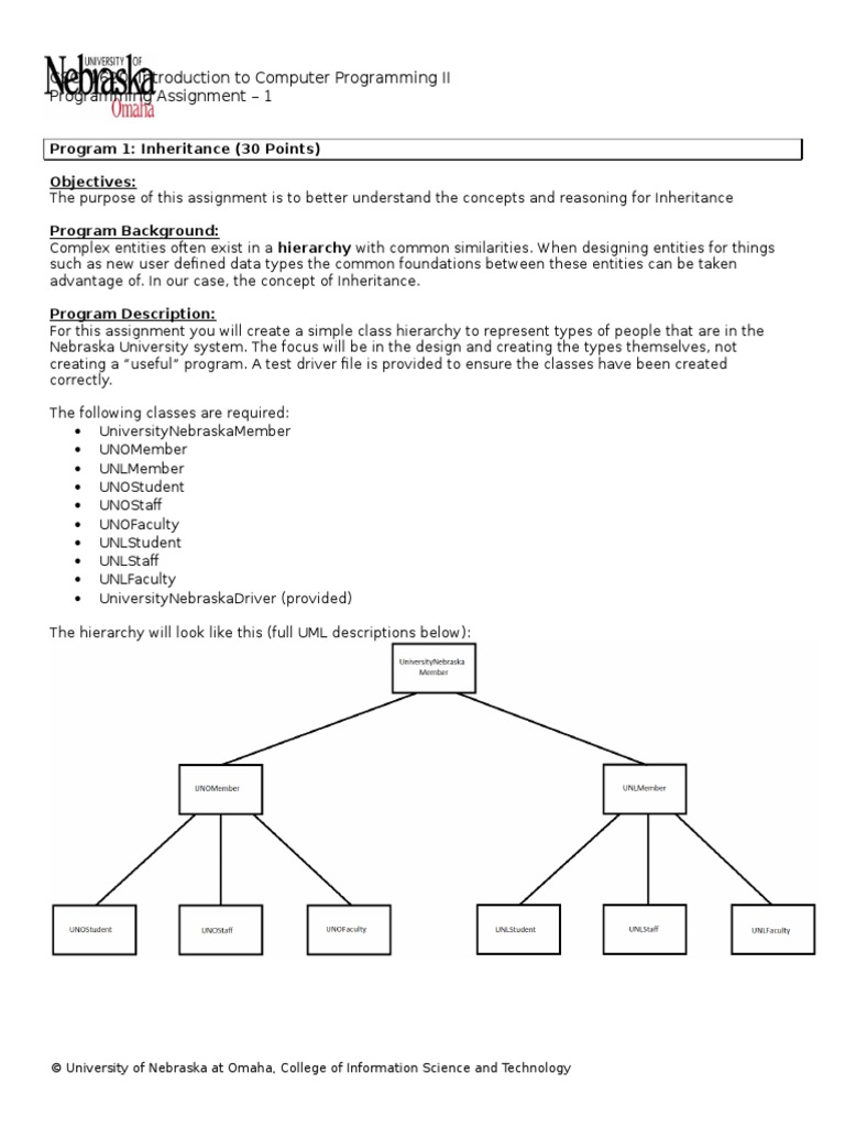 Csci1620assignment1inheritance 2 Inheritance Object