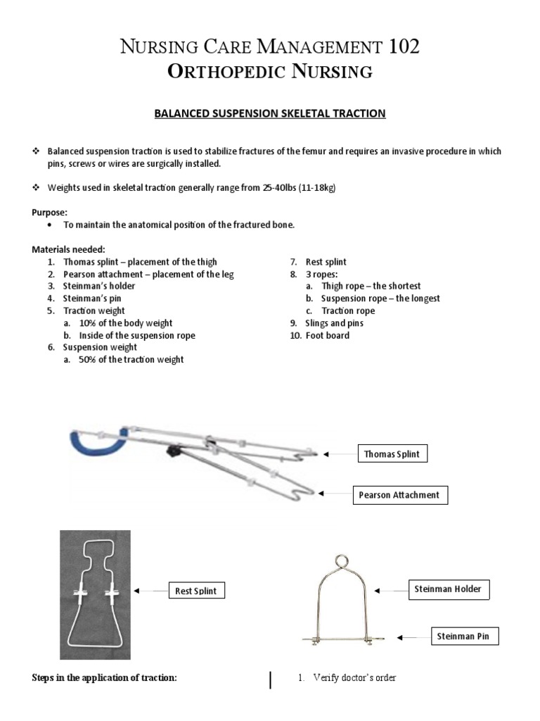 Balanced Suspension Skeletal Traction | PDF | Musculoskeletal System