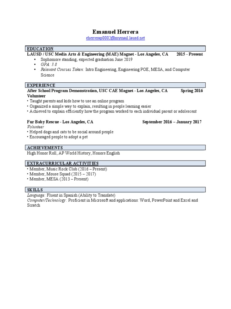 Resume Emanuel | PDF
