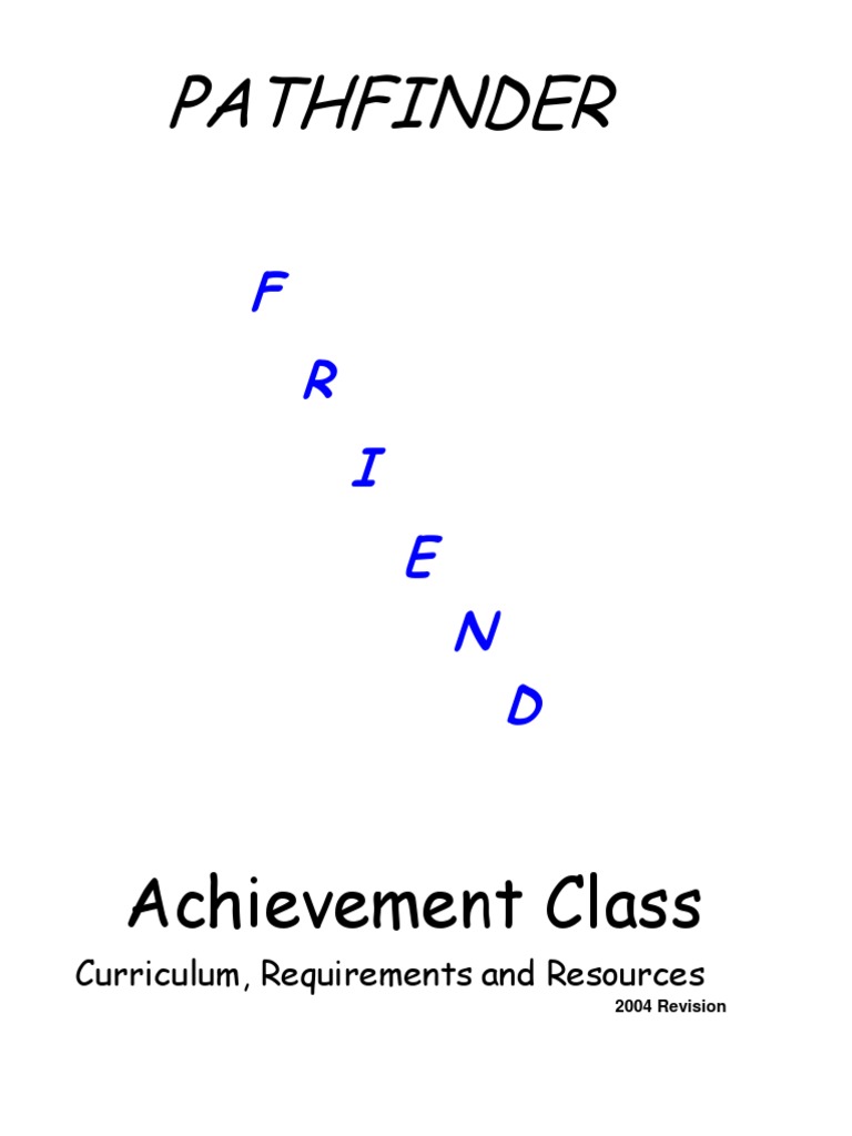 Pathfinder Friend Class Curriculum Guide | PDF | Seventh Day Adventist ...