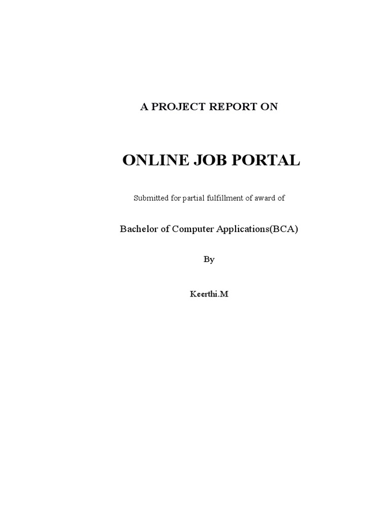 JOB Portal Project Report | PDF | Cascading Style Sheets | Html