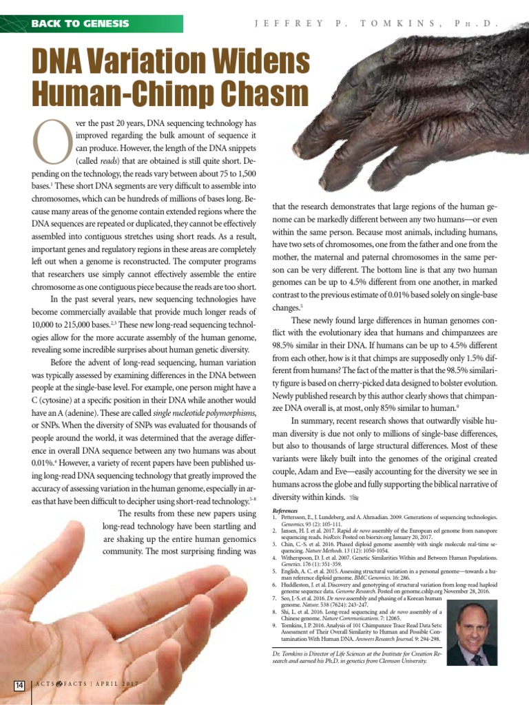 Human-Chimp DNA Variation | PDF | Dna Sequencing | Genome