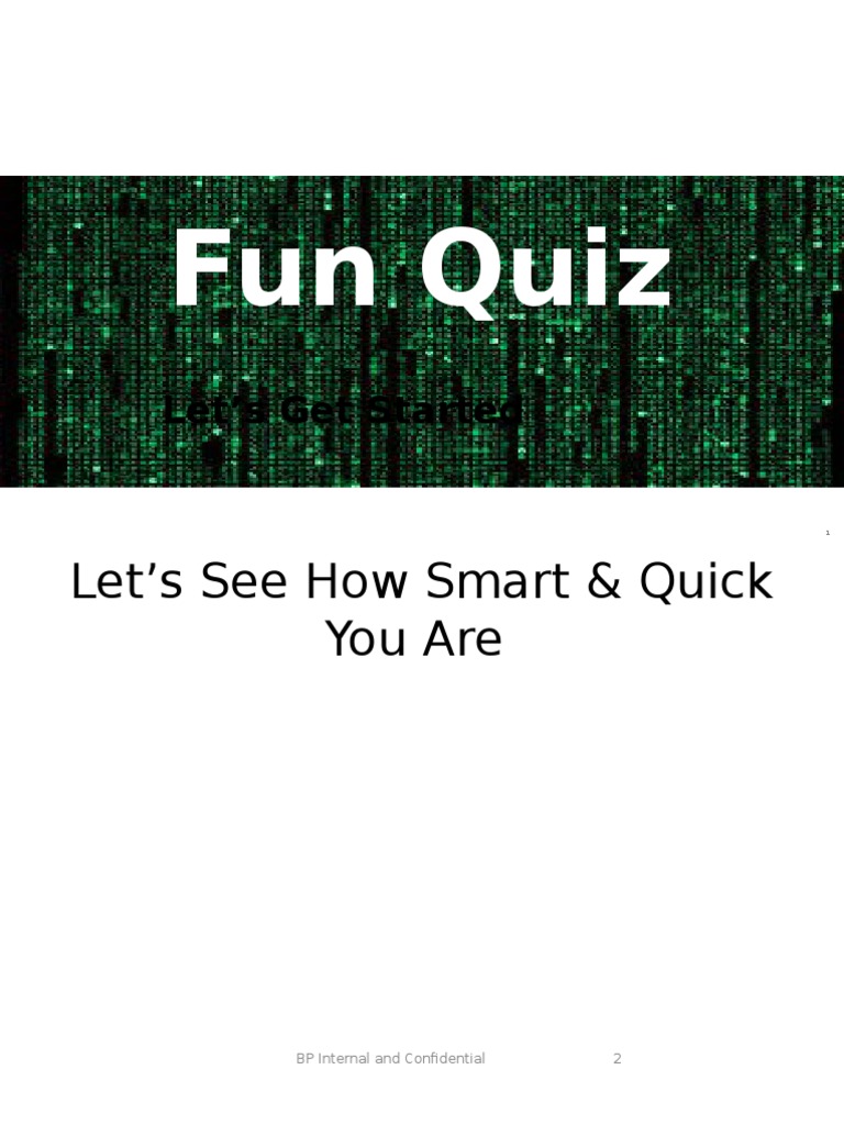 Fun Quiz: Let's Get Started | PDF