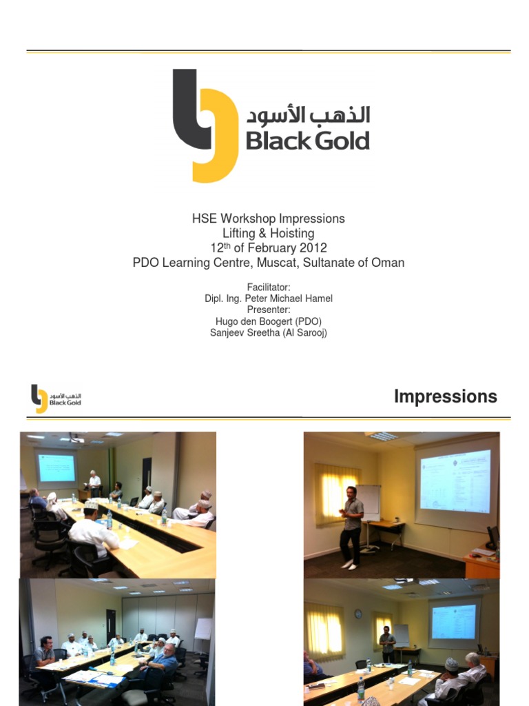 Lifting & Hoisting Workshop Impressions | PDF | Business