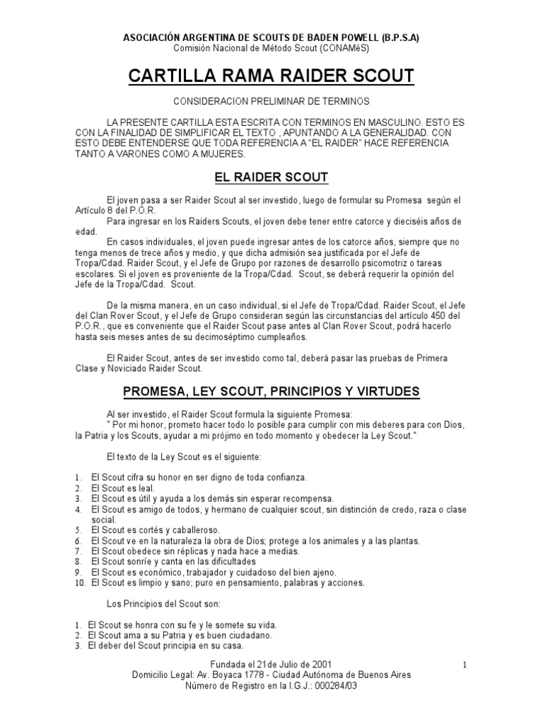 Cartilla Raider Scout | PDF | Exploración | Arboles