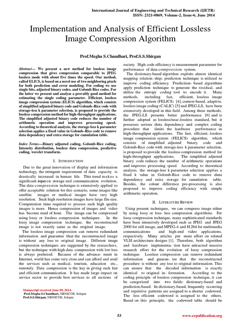 IJETR021958 | PDF | Data Compression | Telecommunications Engineering