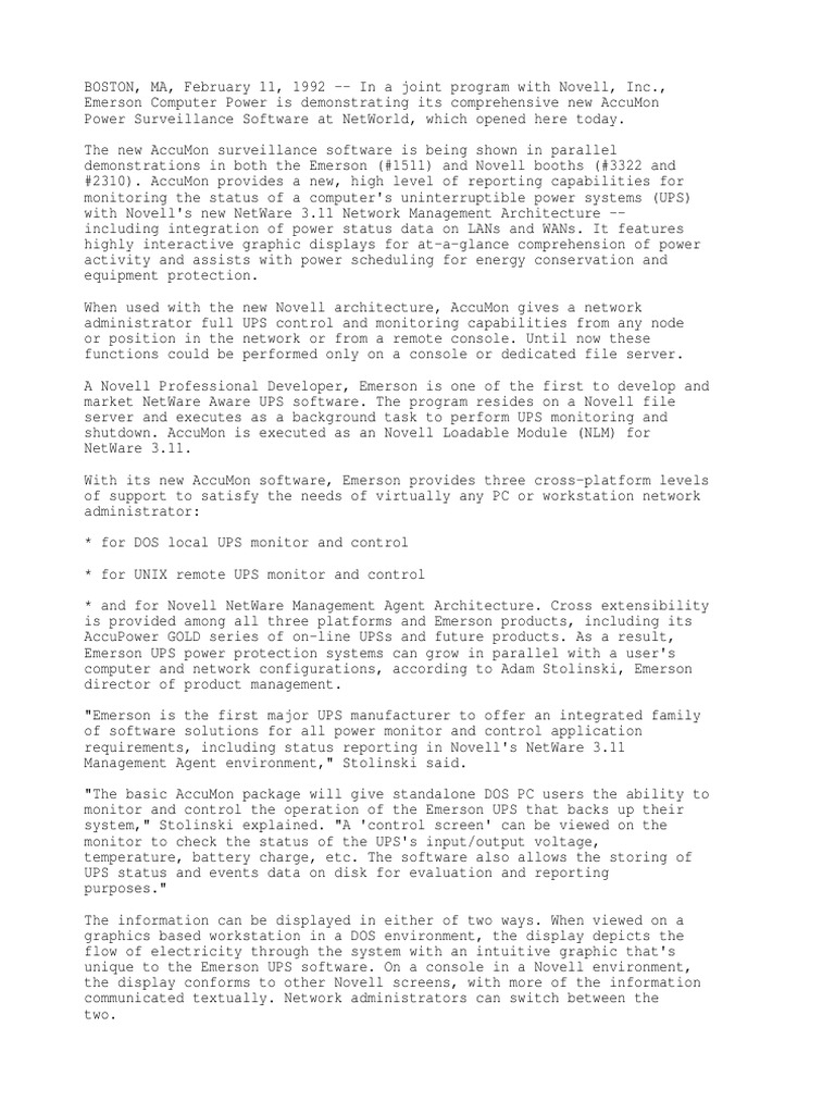 Emerson | PDF | Computer Network | Node (Networking)