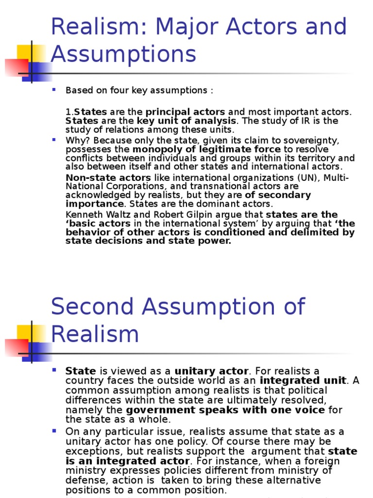 Realist Theory | PDF | Scientific Theories | Political Science