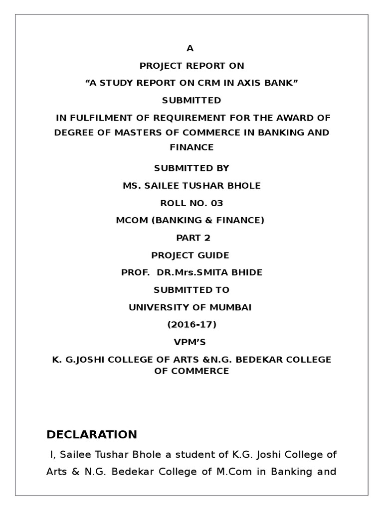 crm-of-axis-bank-pdf-customer-relationship-management-banks
