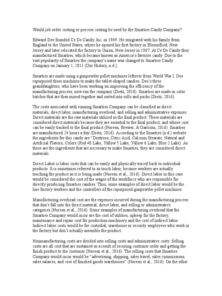 Smarties Discussion | PDF | Industries | Business Economics