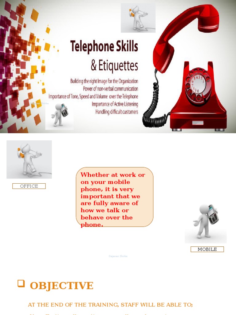 Professional Telephone Etiquette Training | PDF | Telephone | Etiquette