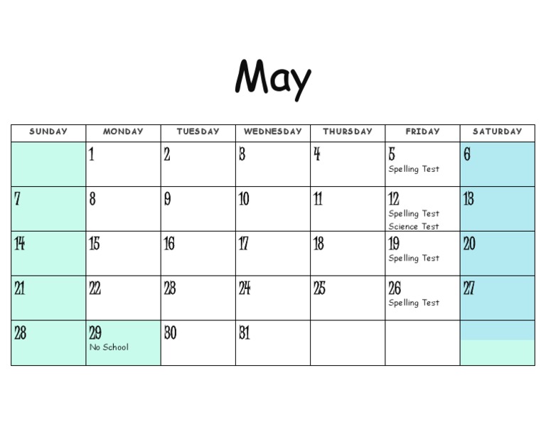 May Calendar | PDF