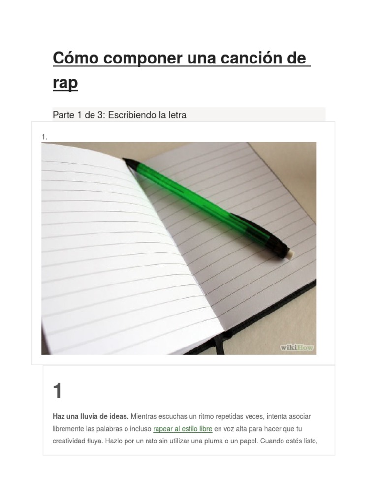 Cómo Componer Una Canción de Rap | PDF | Música hip-hop | Ritmo