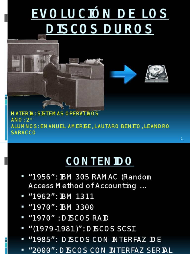 Evolución de Los Discos Duros | Datos de computadora | Almacenamiento de informacion