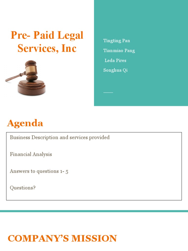 AC714- Pre Paid Legal Services | Revenue | Insurance