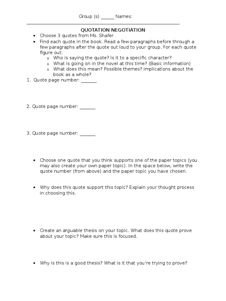 Gatsby Quotation Negotiation Assignment | PDF | Word | Adjective