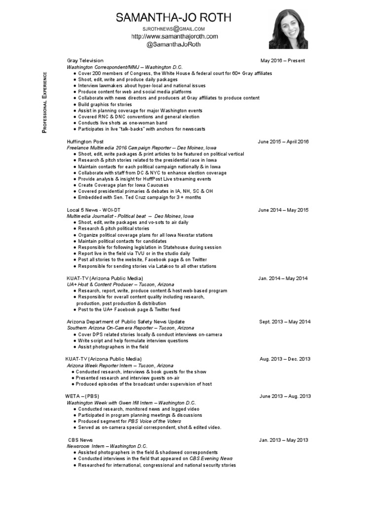 Samantha-Jo Roth Resume | Digital & Social Media | Social Media | Free ...