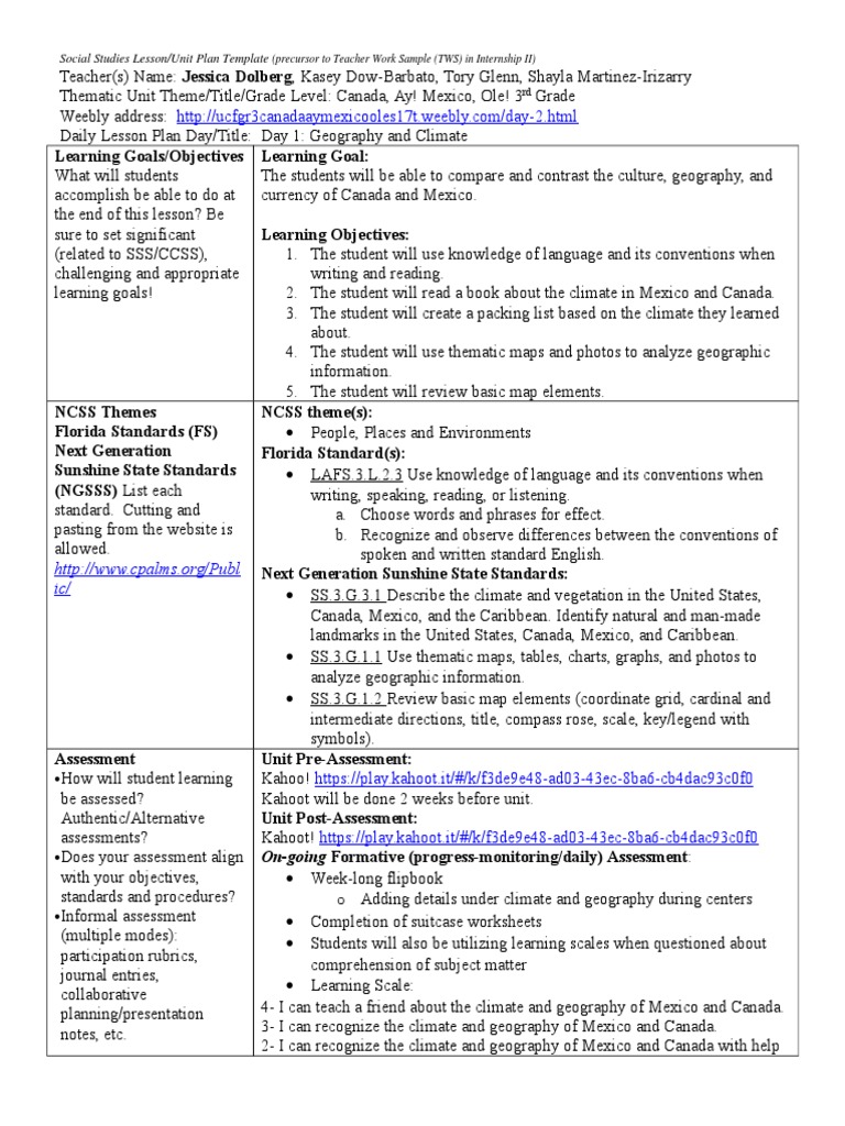 Day 1 Lesson Plan | PDF | Educational Assessment | Cognitive Science